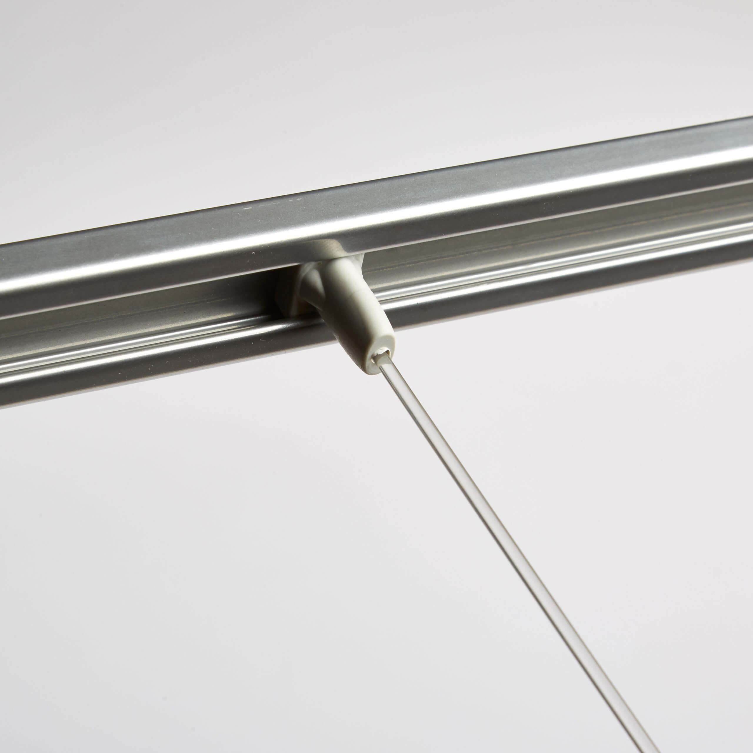 Ceiling hanger, silver top, with nylon - Picture Hanging Systems